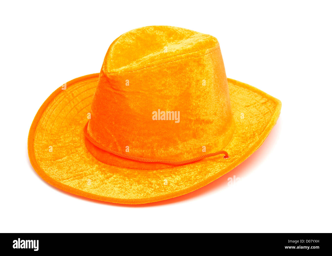 Orange western hat isolated on white background Stock Photo - Alamy