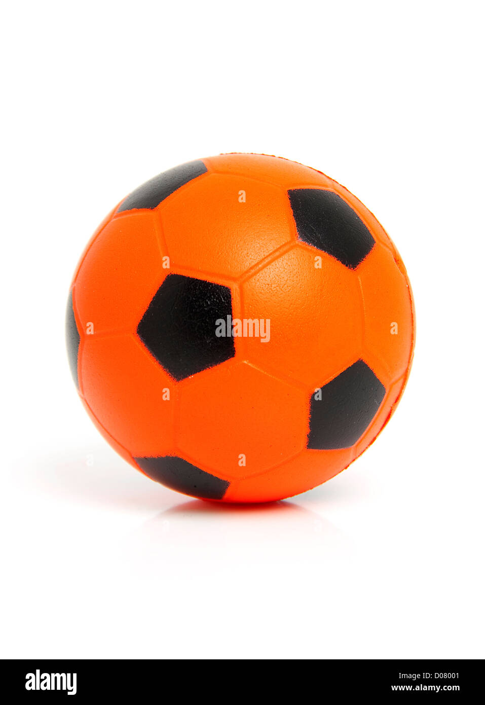 Orange soccer ball isolated on white background Stock Photo - Alamy