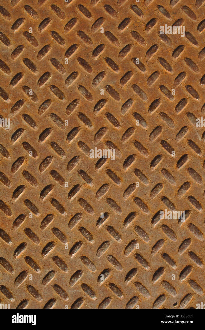 Rusty Diamond Plate that can be used for background Stock Photo - Alamy