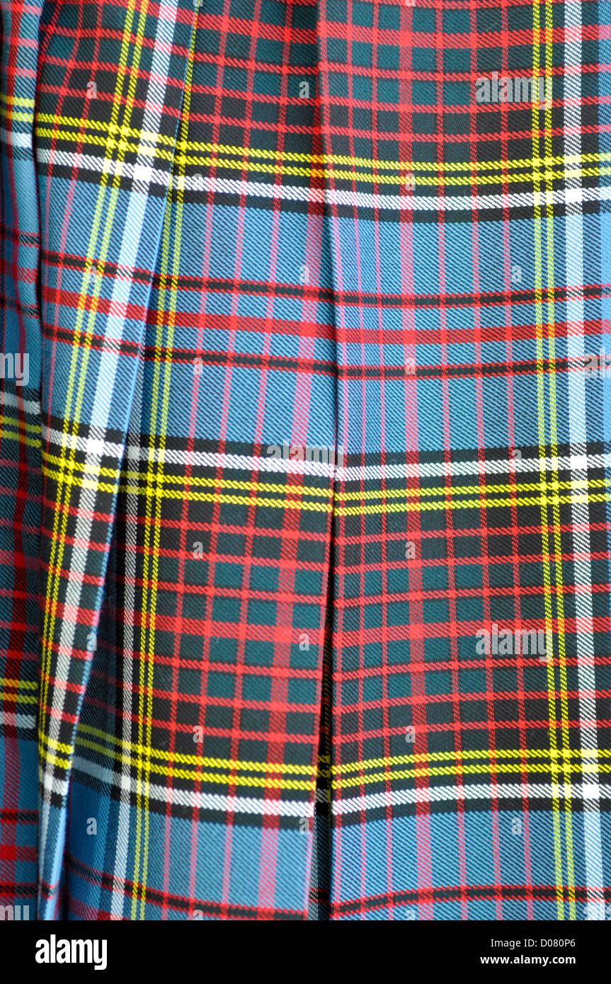 Scottish Kilt Background Close Up Stock Photo - Alamy