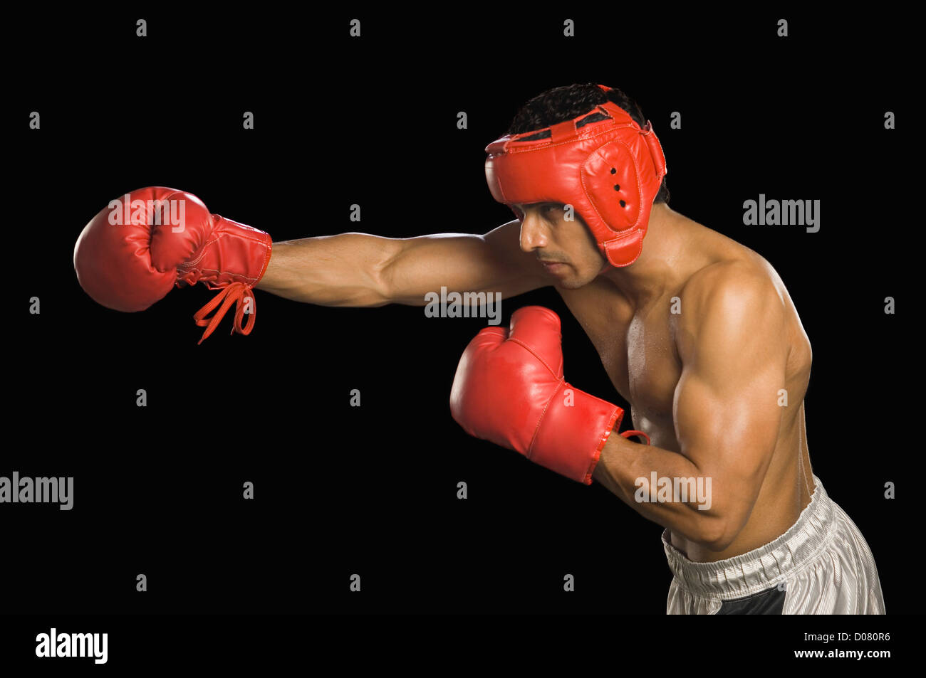 Boxer practicing boxing Stock Photo - Alamy