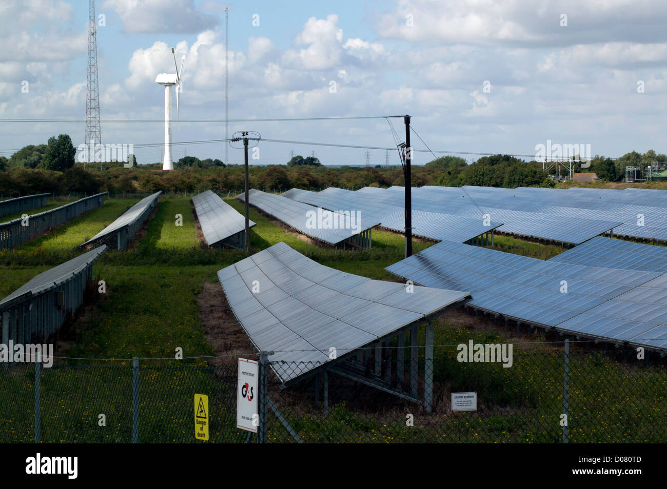View of the first large-scale solar park in the South East situated at ...