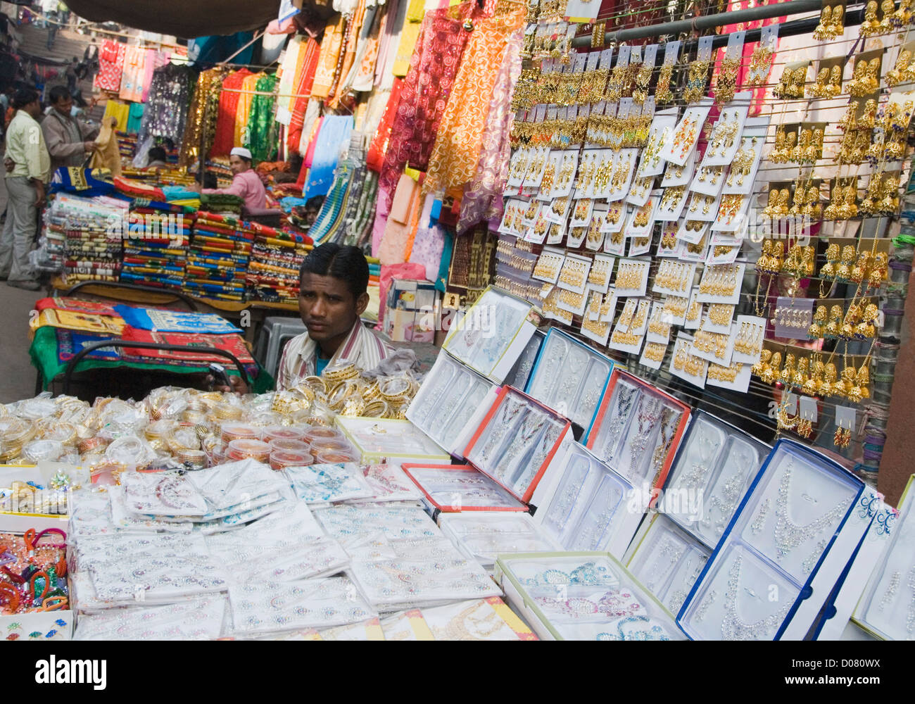 Stall in a market, Delhi, India Stock Photo - Alamy