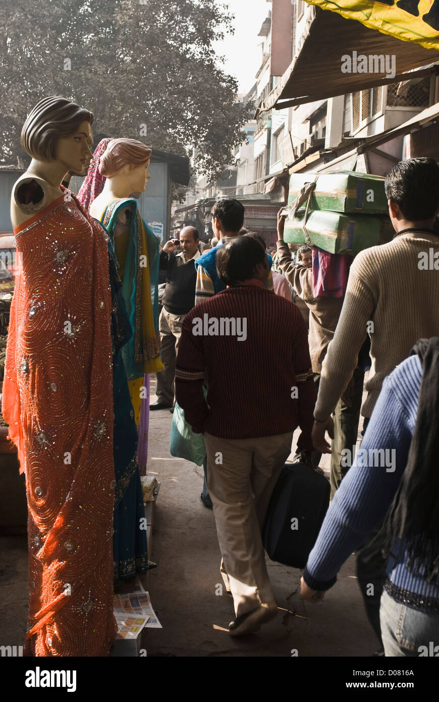 People in a market, Delhi, India Stock Photo - Alamy