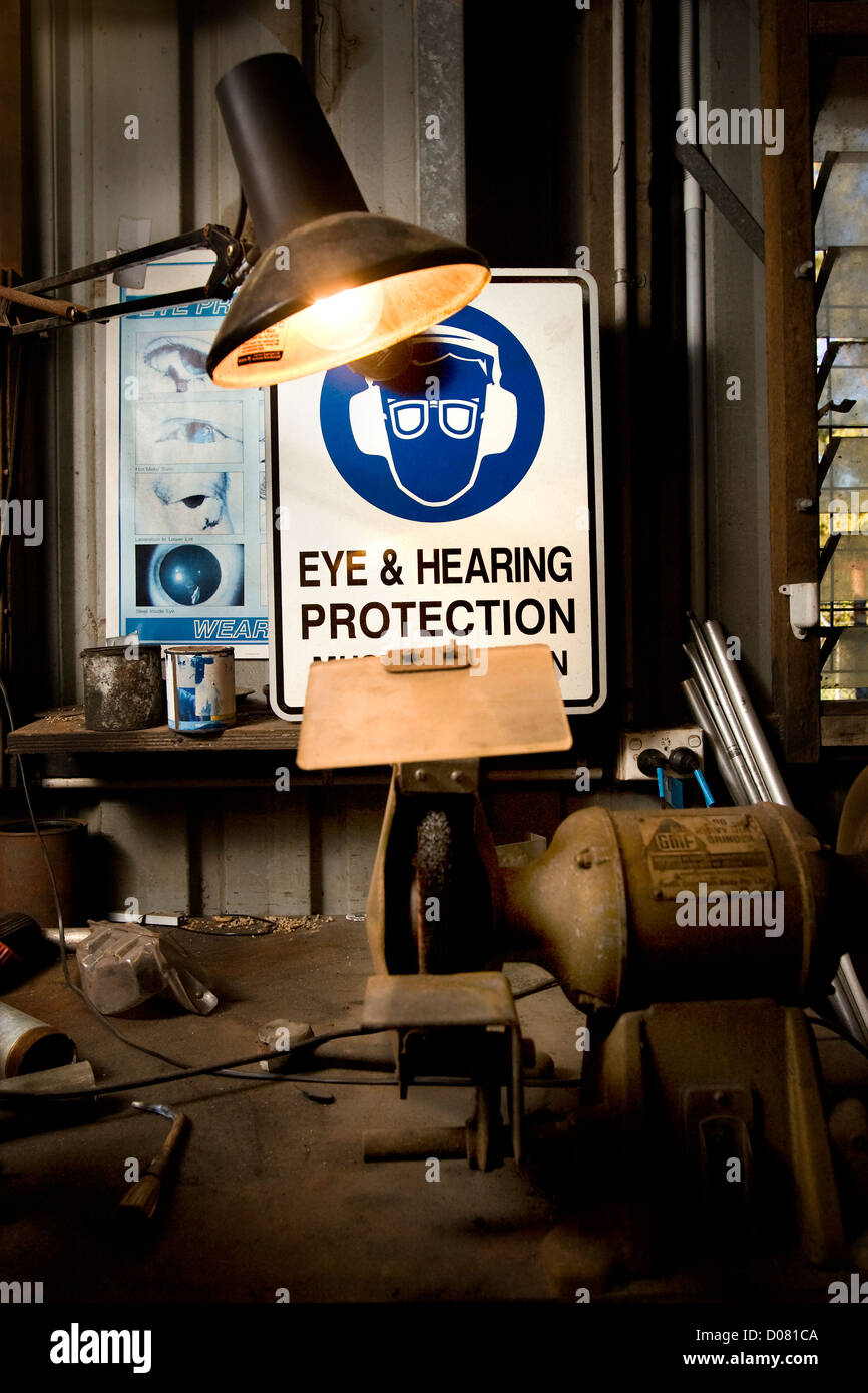 Workplace safety sign Stock Photo - Alamy