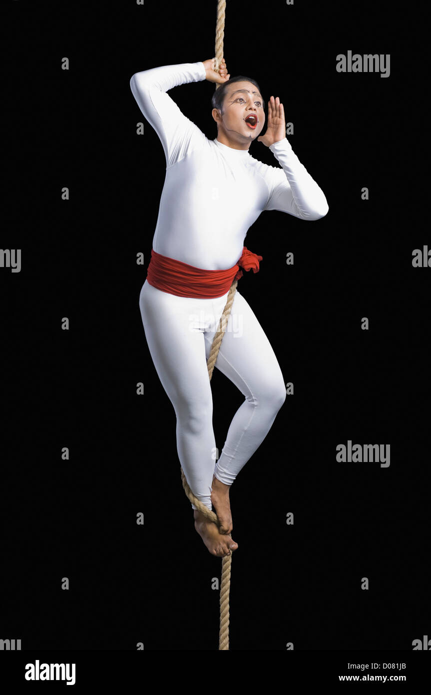 Acrobat On Rope Stock Photos & Acrobat On Rope Stock Images - Alamy