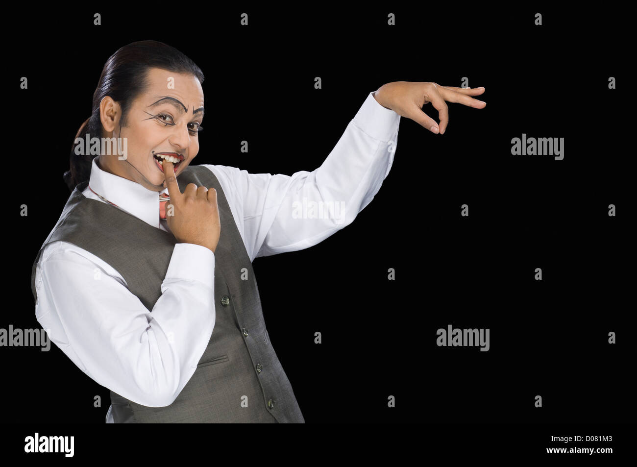 Close-up of a mime performing magic trick Stock Photo - Alamy