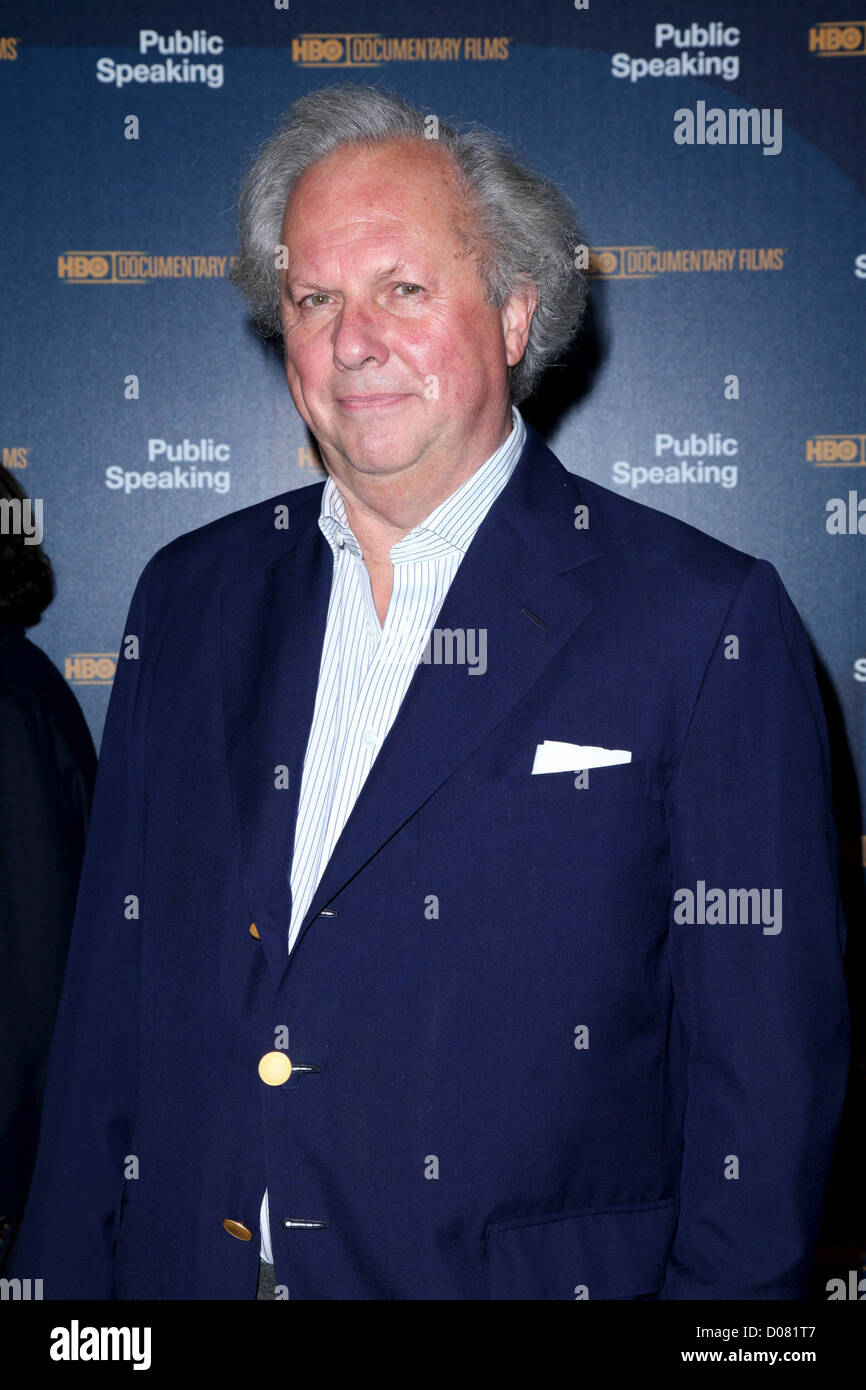 Graydon Carter at a screening of 'Public Speaking' held at The Museum ...