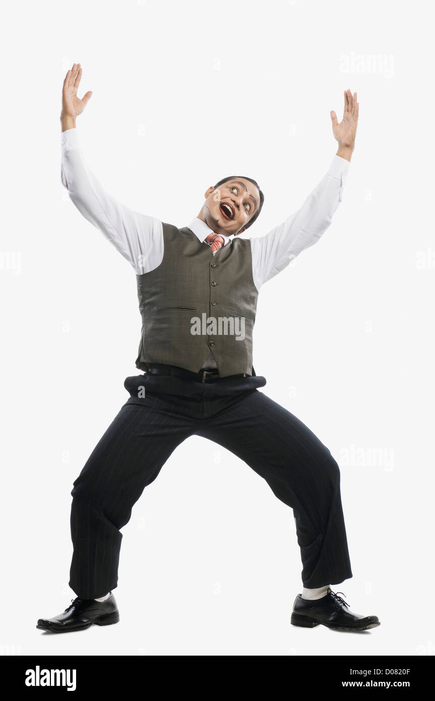 Person with arms raised Cut Out Stock Images & Pictures - Alamy