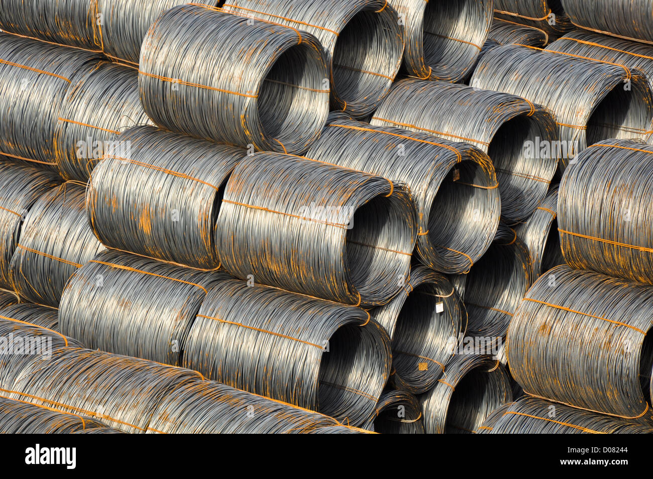 Several Industrial Steel Cable Wires used for background Stock Photo ...