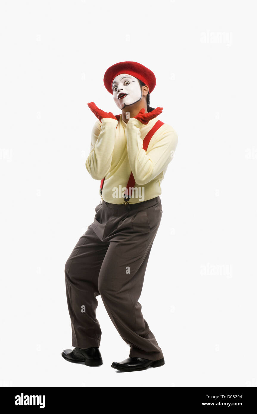 Portrait of a mime posing Stock Photo - Alamy