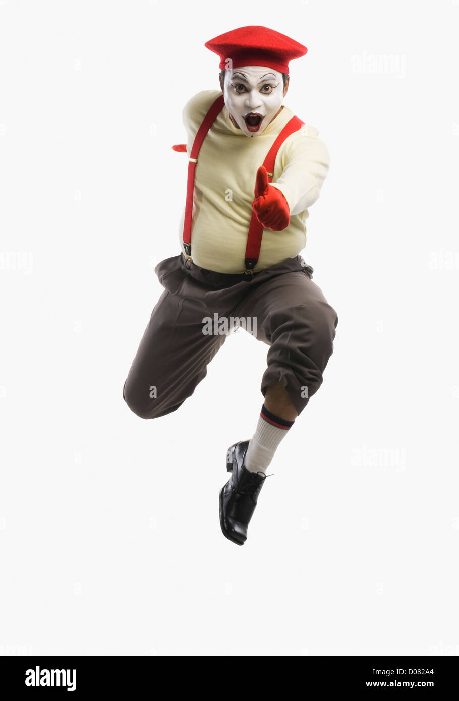 Portrait of a mime showing his expression Stock Photo - Alamy