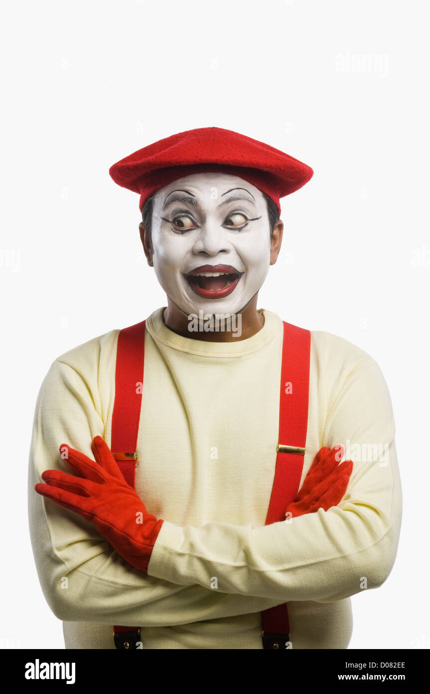 Mime rolling eyes Stock Photo - Alamy