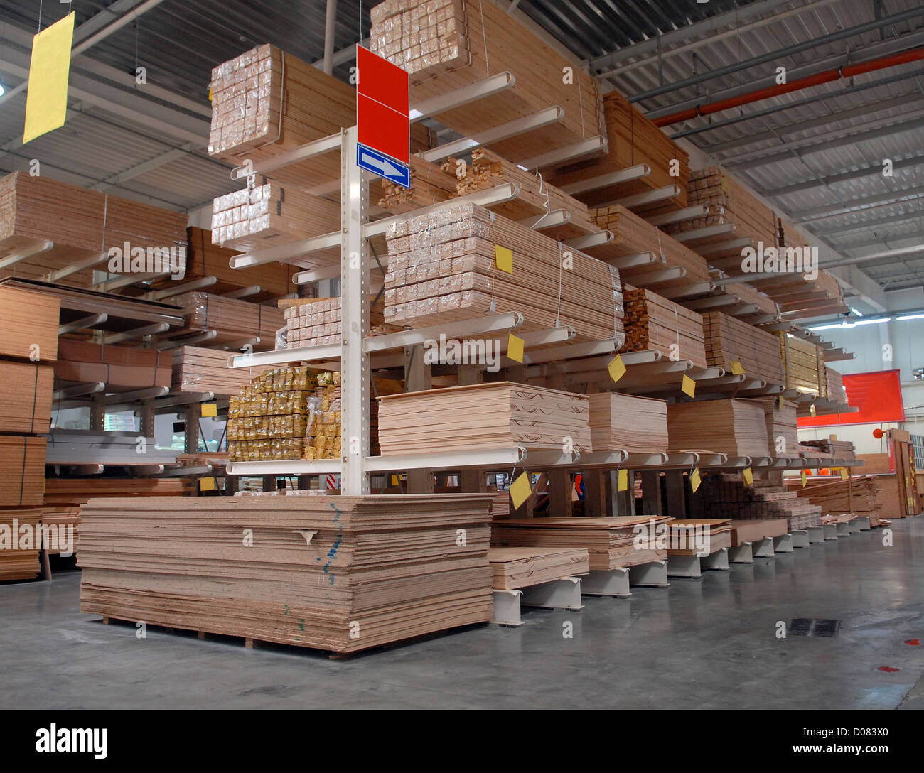 Shop a warehouse of building materials Stock Photo - Alamy
