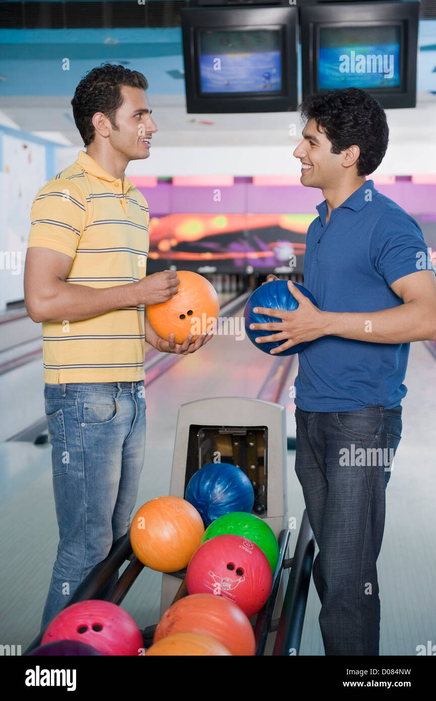 Two men in bowling alley hi-res stock photography and images - Alamy