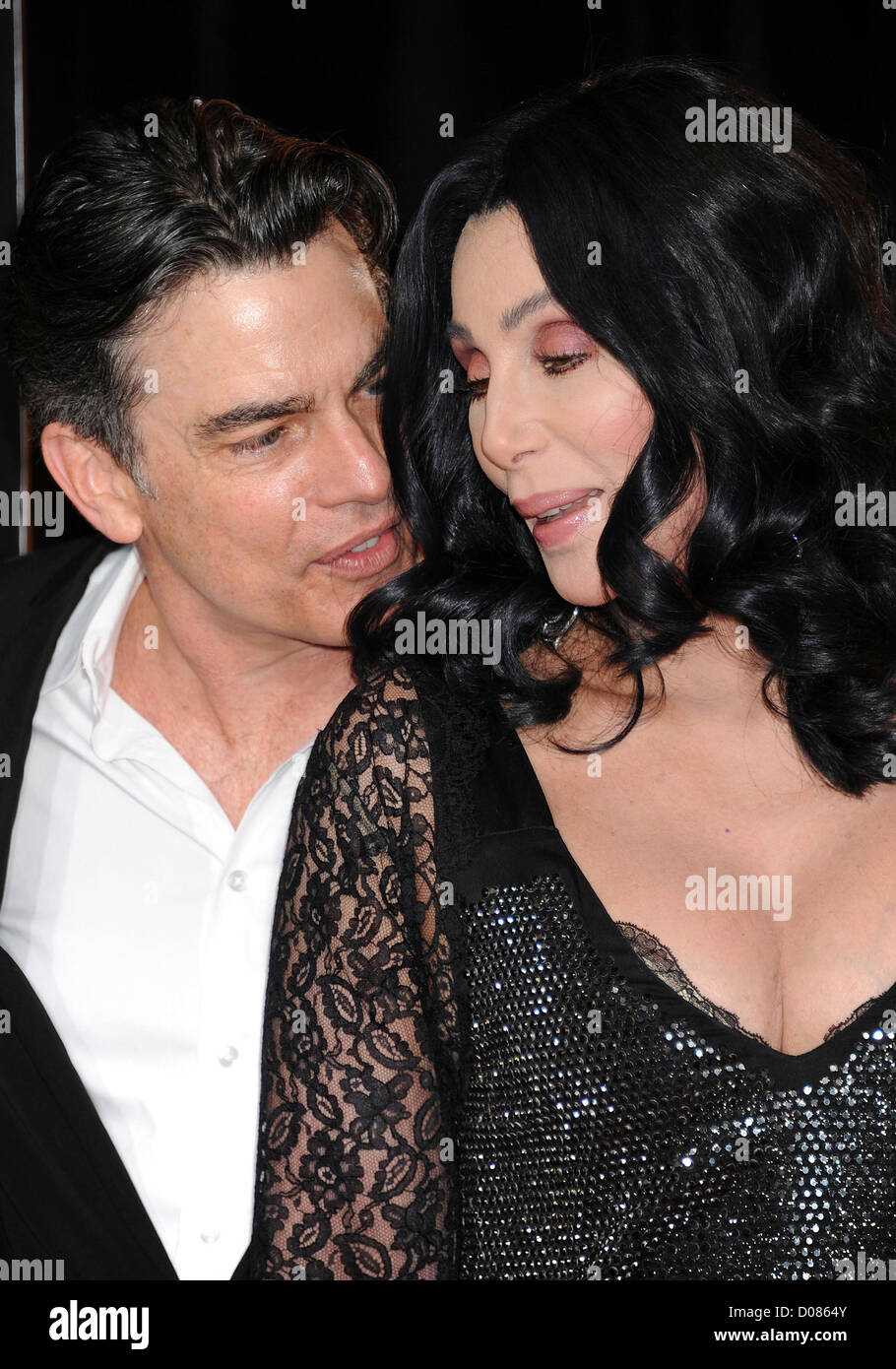 Peter Gallagher and Cher Los Angeles Premiere of "Burlesque" held at ...