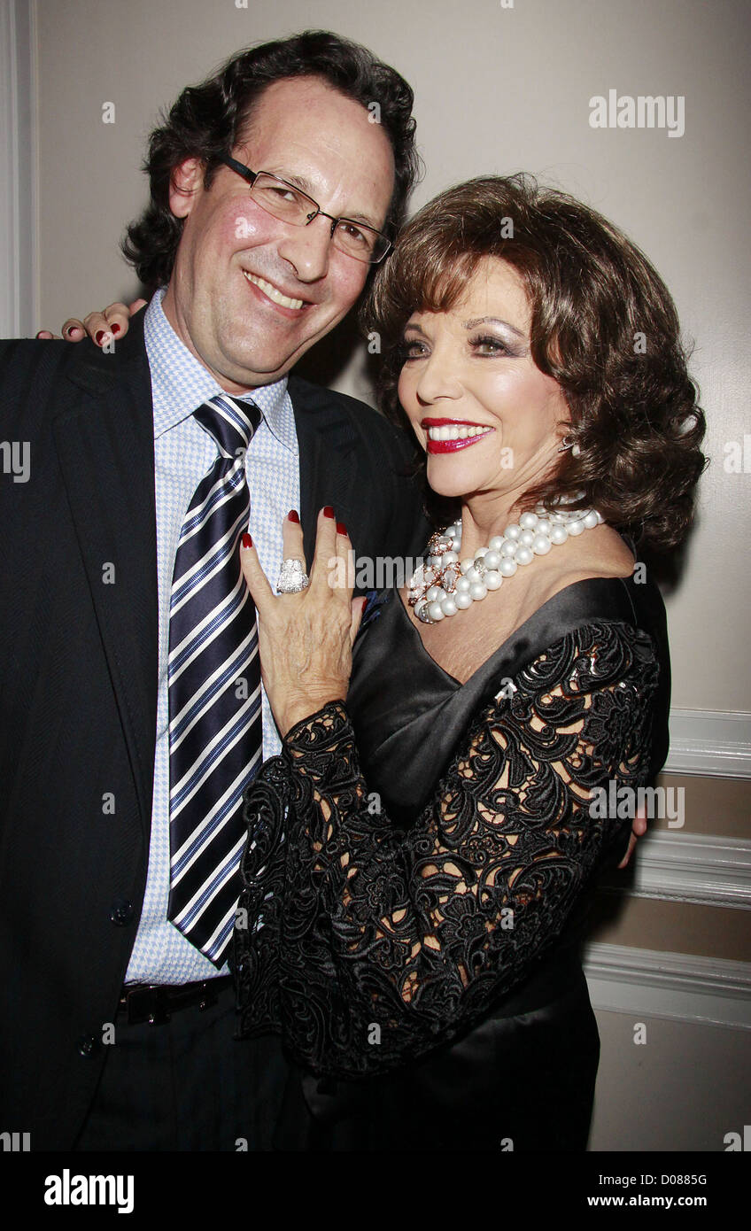 Joan Collins and her husband Percy Gibson attending the reception ...