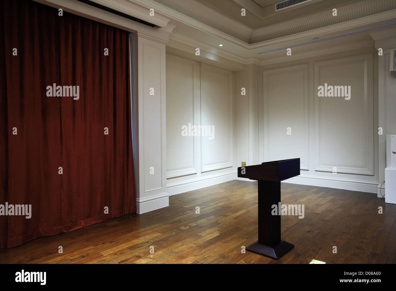 Podium in meeting room Stock Photo - Alamy