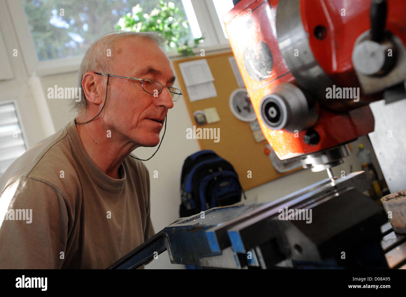 Worker of Retia company is seen during his work in Pardubice, Czech ...