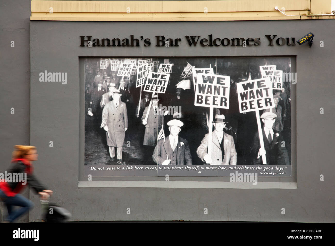 Photograph outside Hannah`s bar in Liverpool UK Stock Photo - Alamy