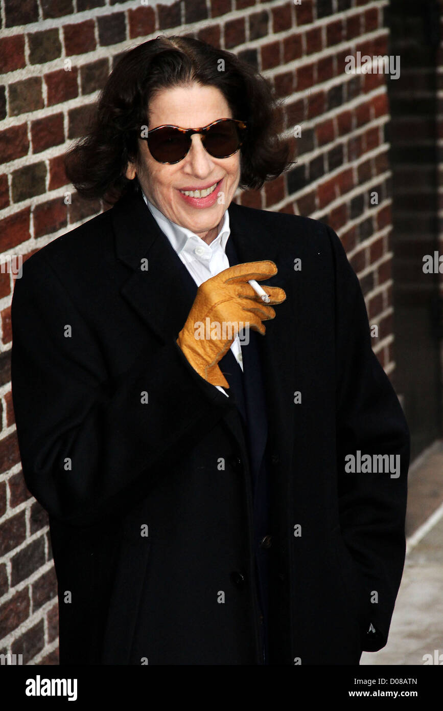Fran Lebowitz, at the Ed Sullivan theatre for 'The Late Show' with ...