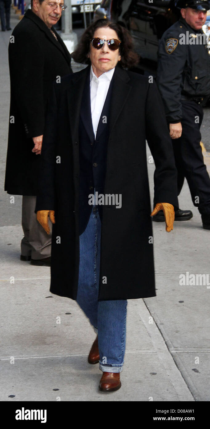 Fran Lebowitz, at the Ed Sullivan theatre for 'The Late Show' with ...