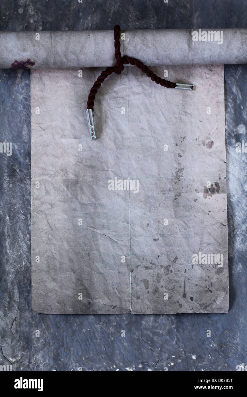 old gray background paper, vintage scroll Stock Photo - Alamy