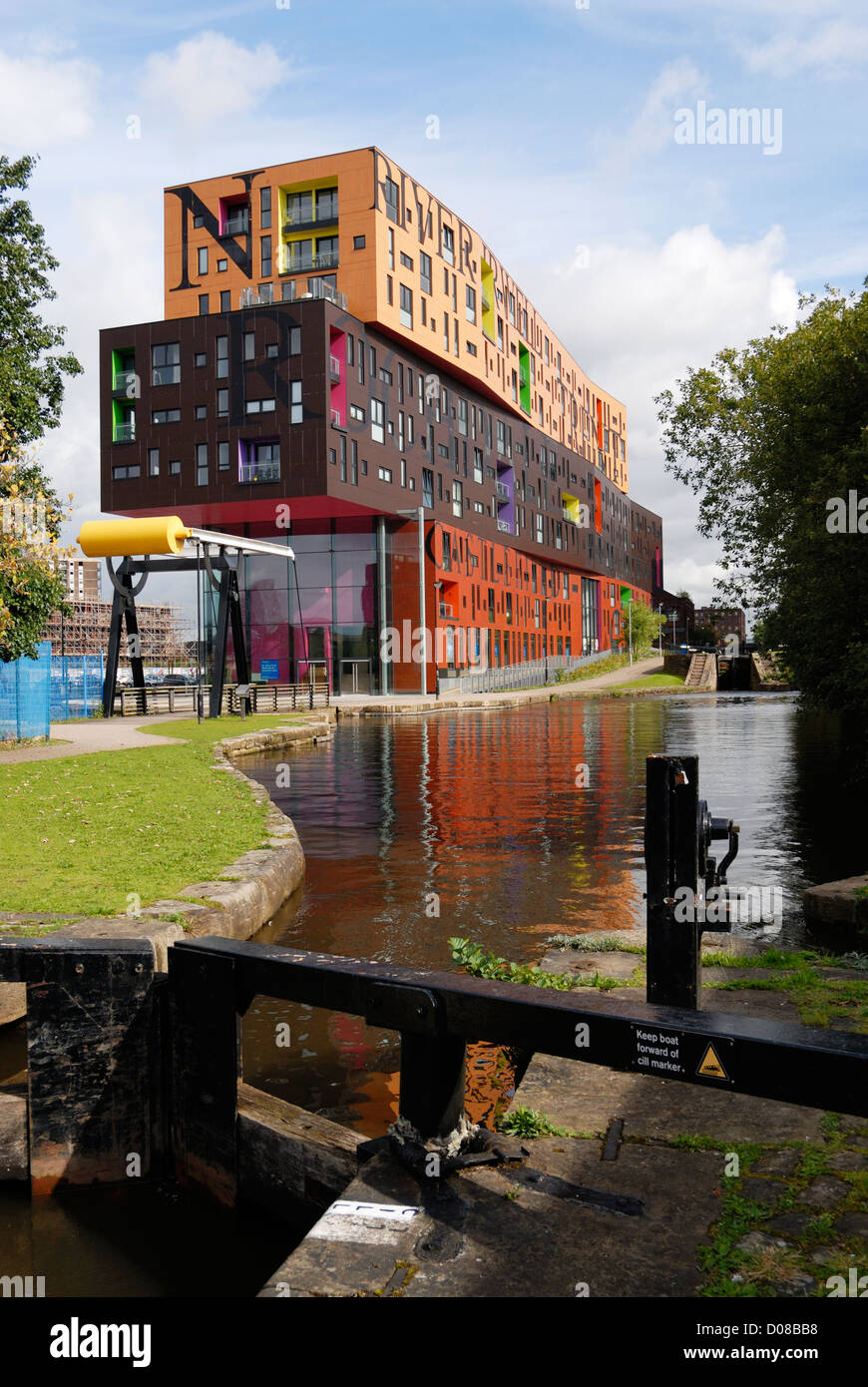 Chips building, modern architecture in the Islington area of Manchester ...
