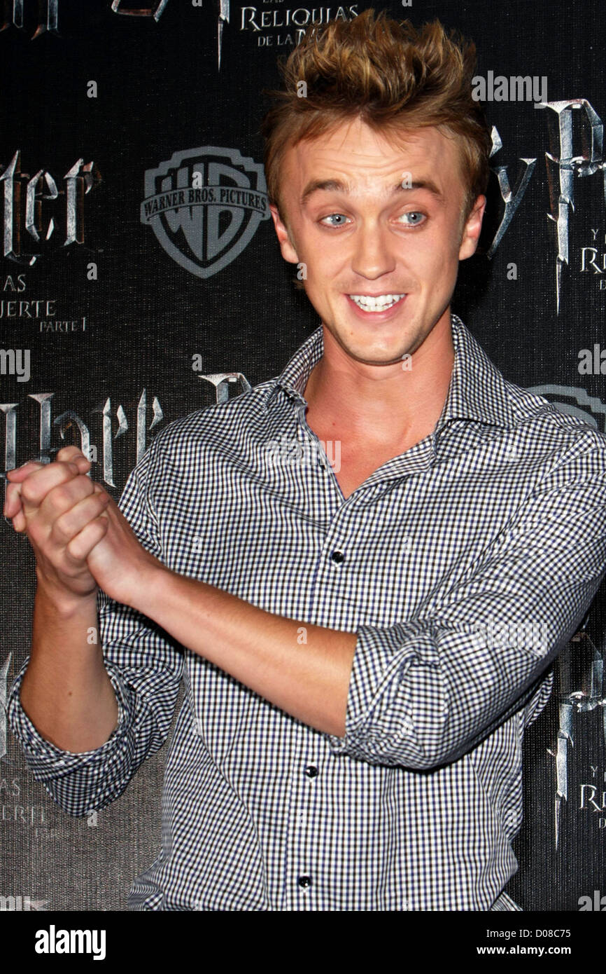 Tom Felton, who plays Draco Malfoy in the Harry Potter movies attends a ...