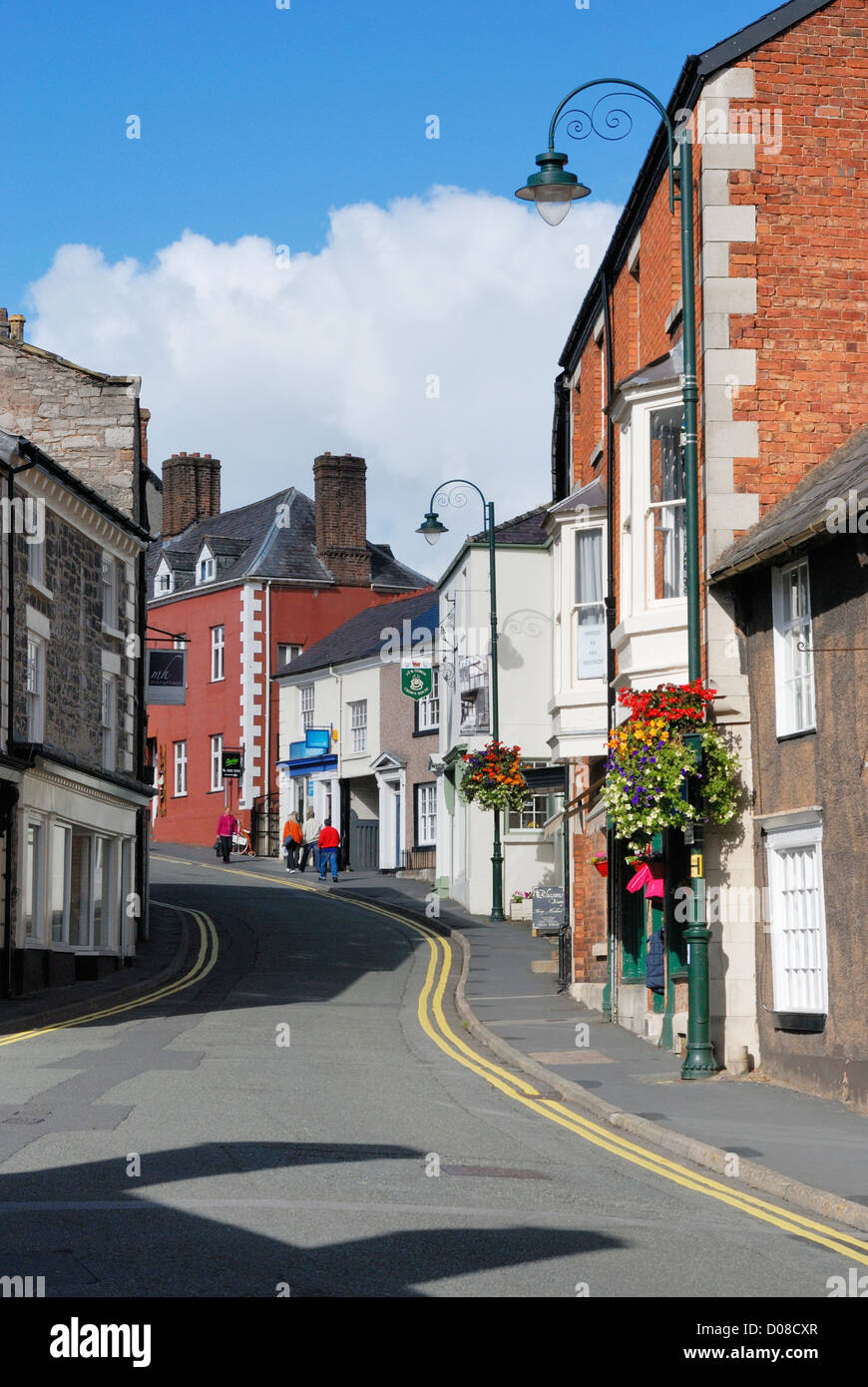 The historic town of Ruthin, Denbighshire, North Wales situated in the ...