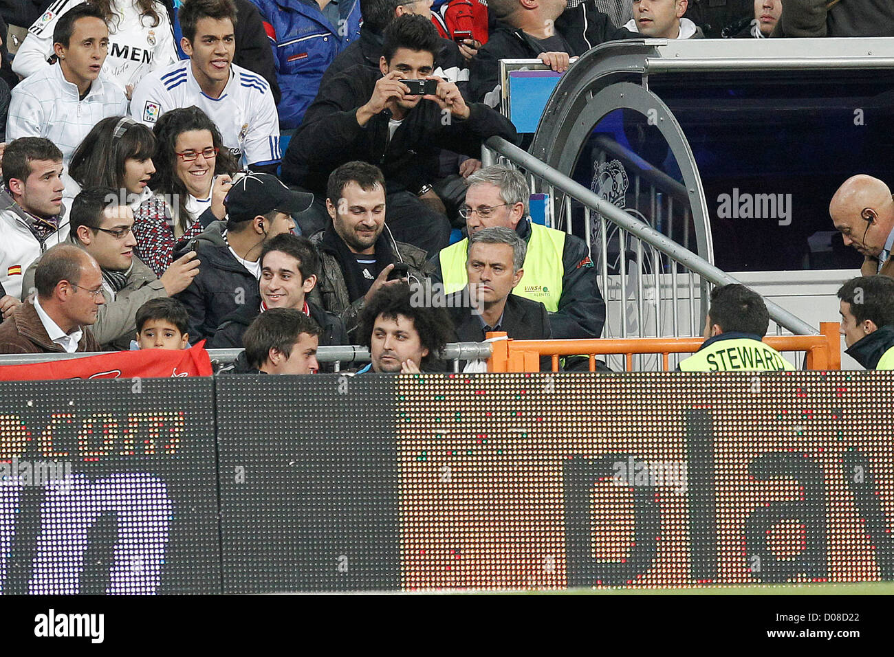 Real Madrid's Jose Mourino red card Spanish King's Cup match. Real ...