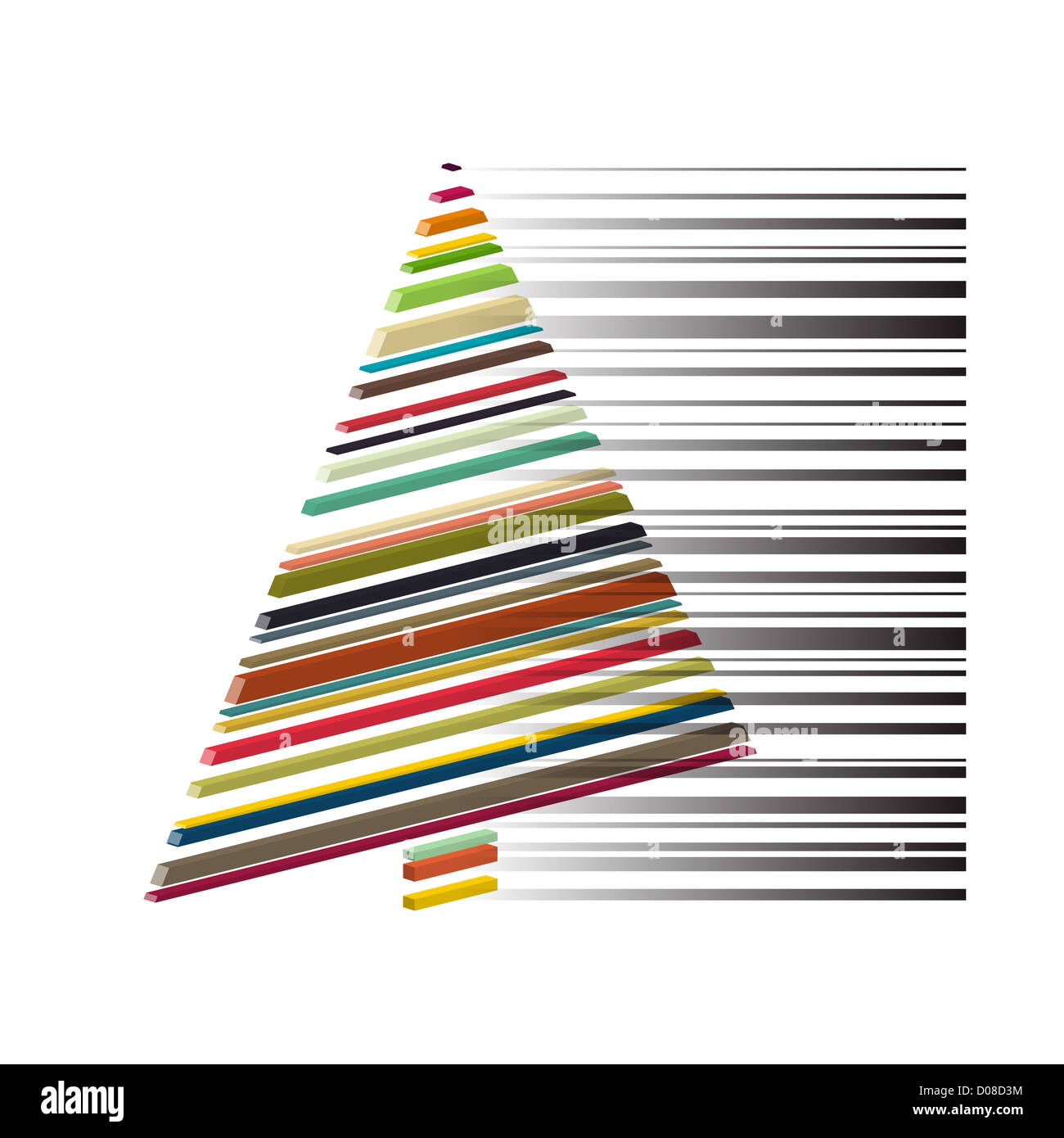 new abstract royalty free symbol with isolated colored bar code tree ...