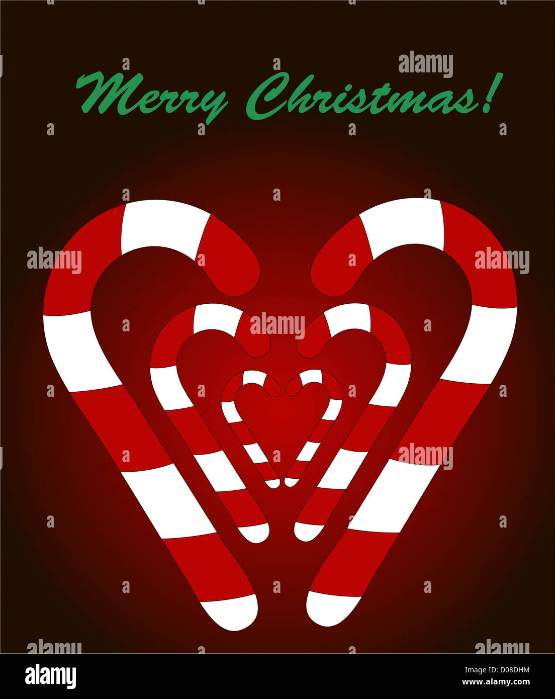Christmas candy sticks form a heart on dark background Stock Photo - Alamy