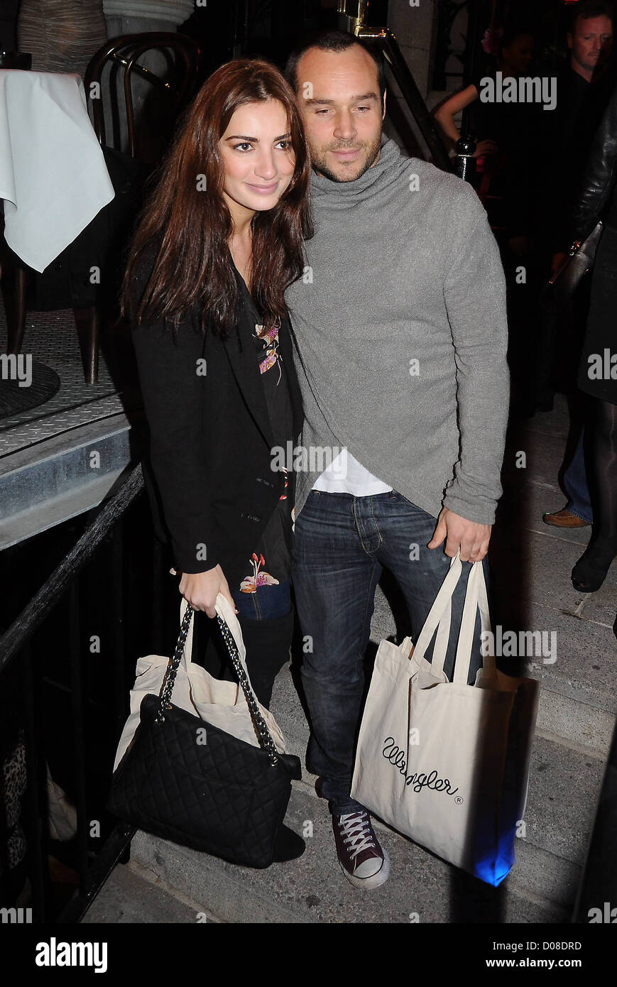Chloe Arnold, Justin Manville, arrive at the launch of Robbie Fox's new ...