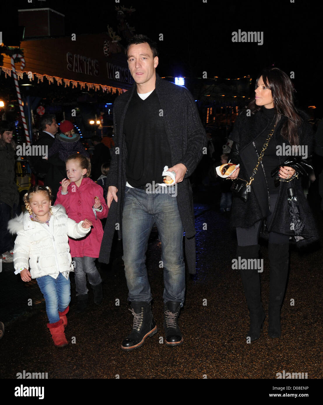 John Terry and Toni Terry with their children Winter Wonderland in Hyde ...