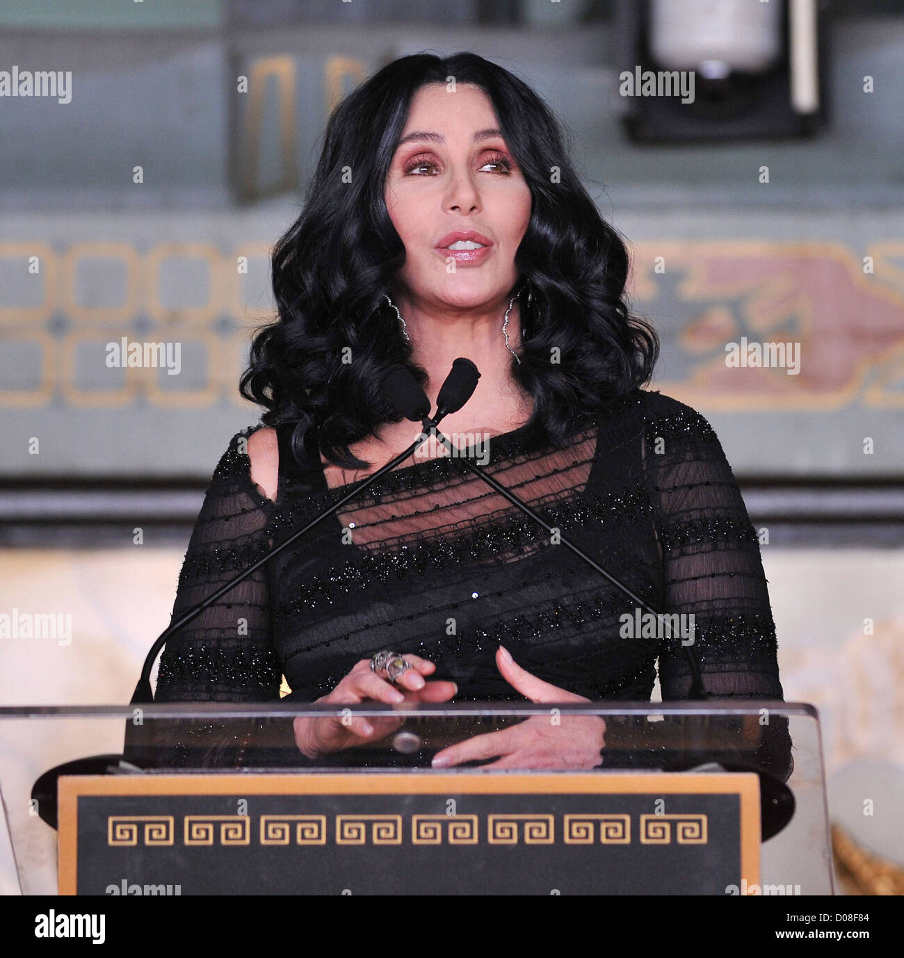 Singer Cher Cher's Hand & Footprints Ceremony held the Chinese theatre ...