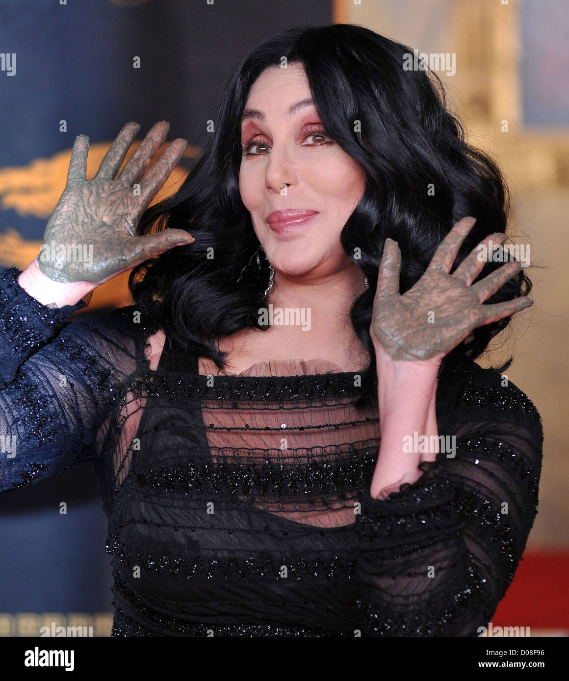 Singer Cher Cher's Hand & Footprints Ceremony held the Chinese theatre ...
