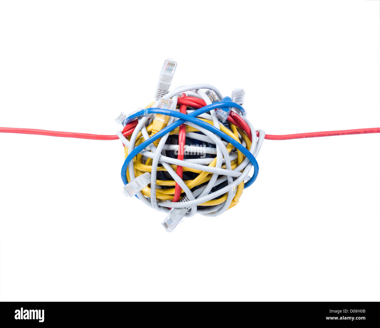 Multicolored computer cable isolated on white background Stock Photo ...