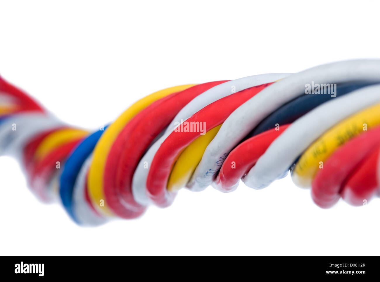 Multicolored computer cable isolated on white background Stock Photo ...