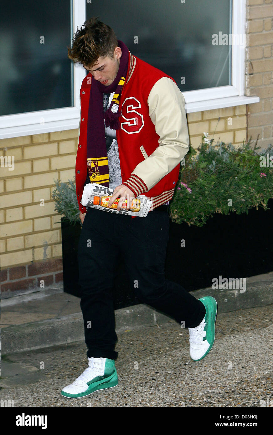 Aiden Grimshaw 'The X Factor' finalists arrive at a studio rehearsals ...