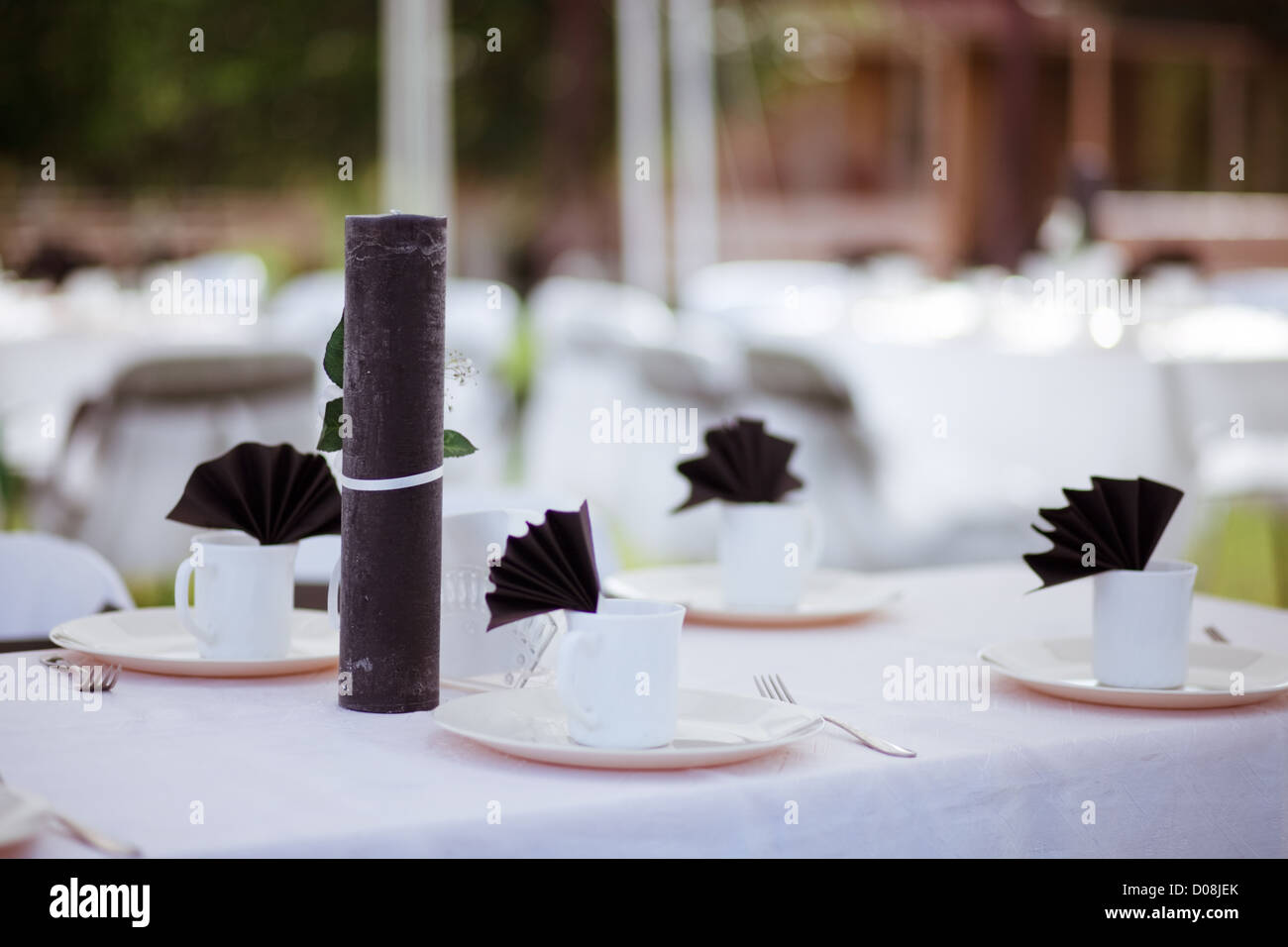 tables set for wedding Stock Photo - Alamy
