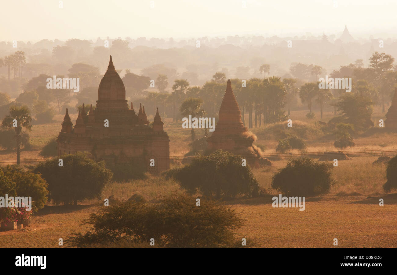 Bagan at sunset in Myanmar Stock Photo - Alamy