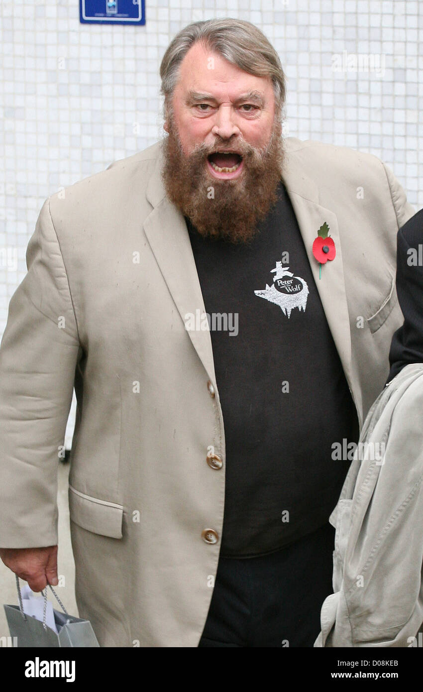 Brian Blessed outside the ITV studios London, England - 12.11.10 Stock ...