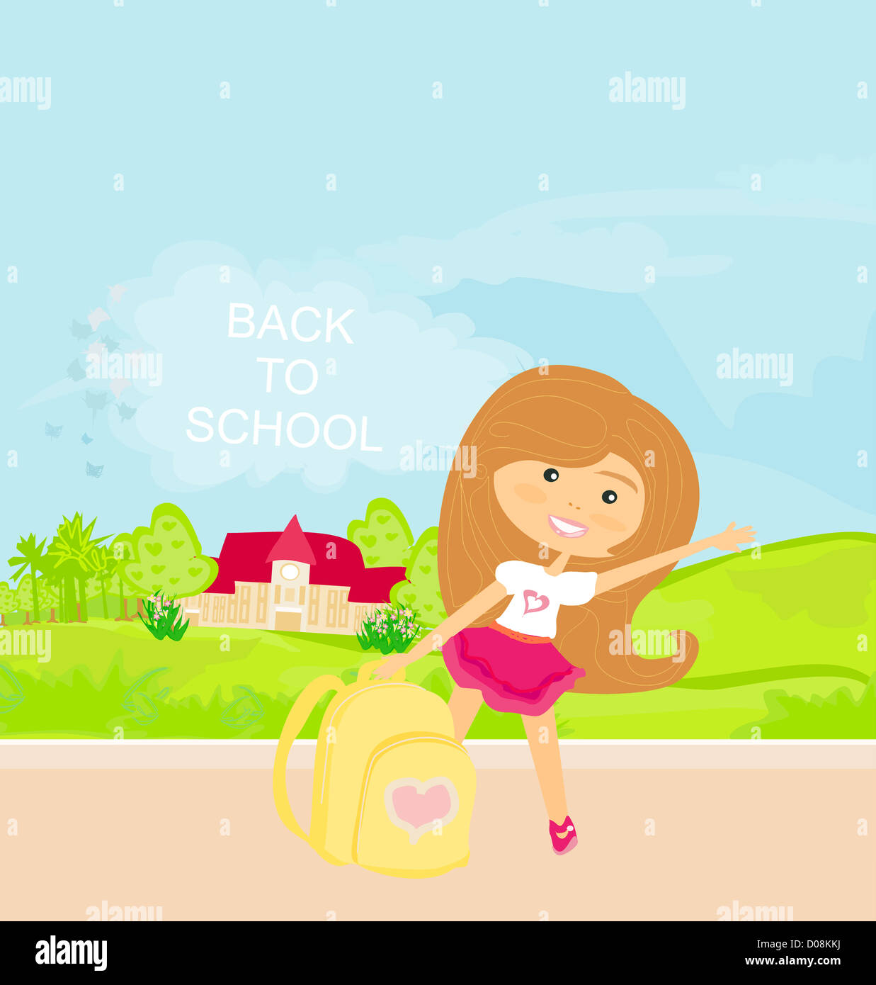 girl going to school Stock Photo - Alamy