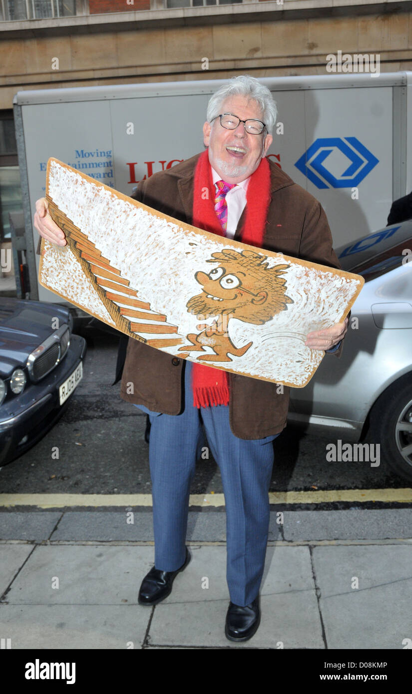 Rolf Harris with his musical instruments Celebrities outside the BBC ...