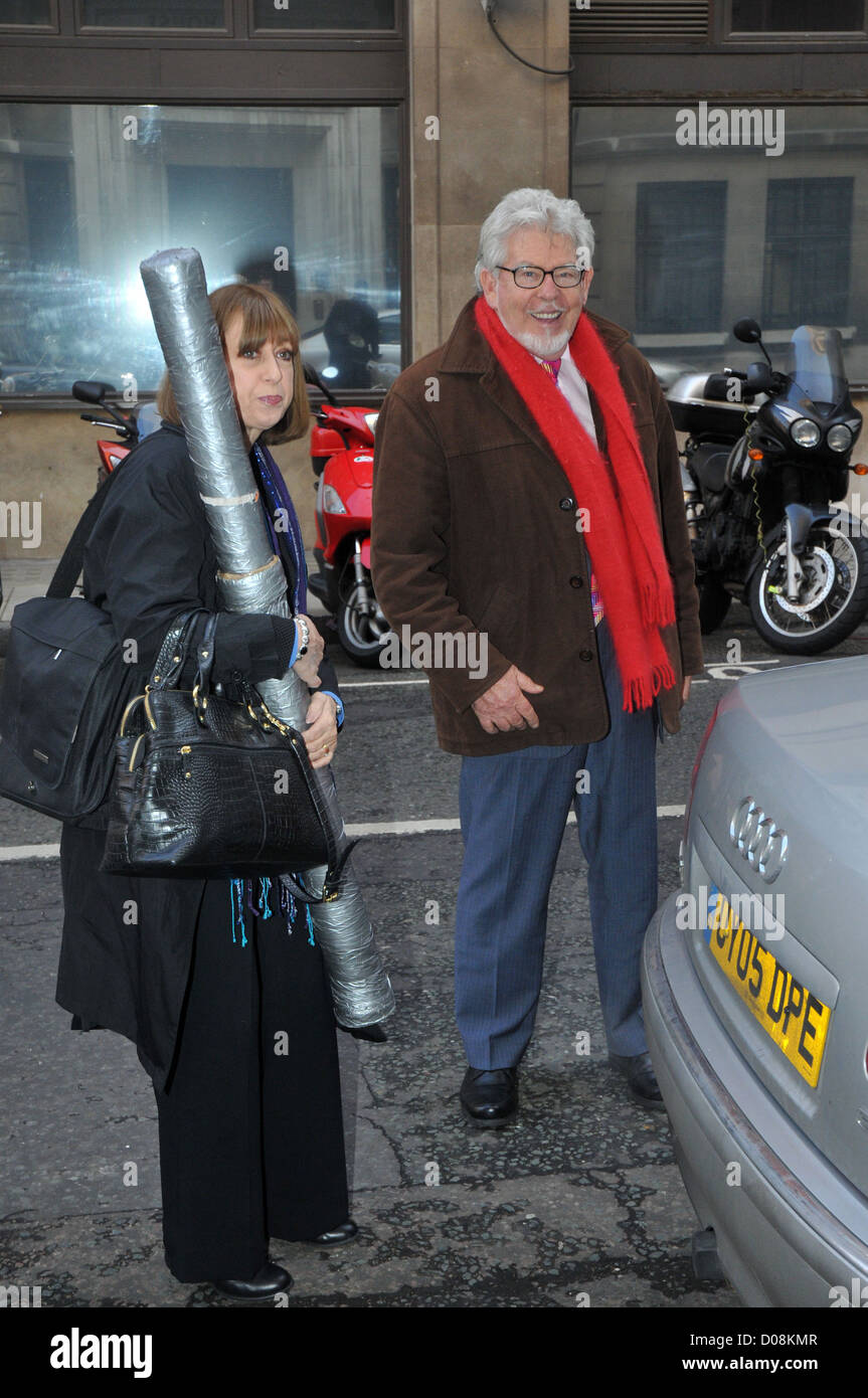 Rolf Harris with his musical instruments Celebrities outside the BBC ...