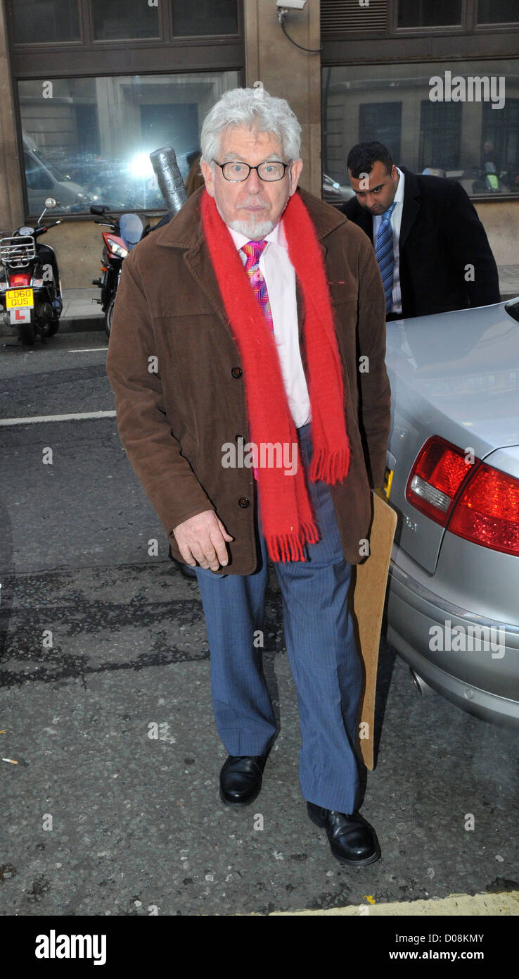 Rolf Harris with his musical instruments Celebrities outside the BBC ...