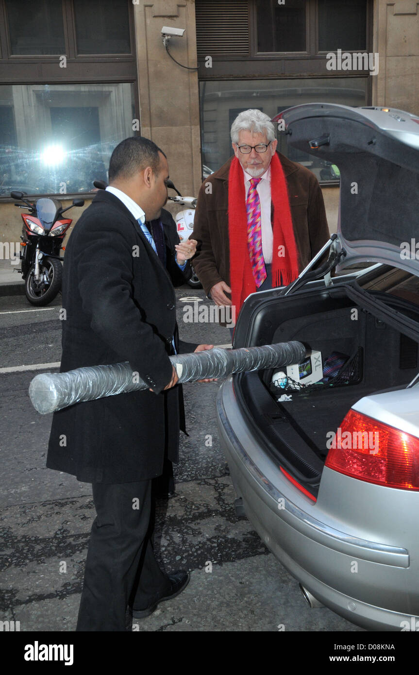 Rolf Harris with his musical instruments Celebrities outside the BBC ...