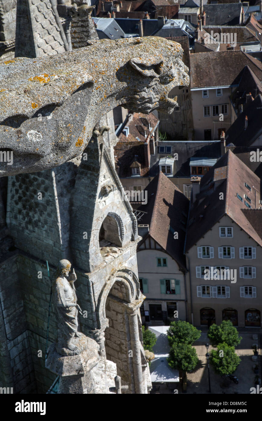 VIEW FROM THE ROOF OF THE CATHEDRAL NOTRE-DAME OF CHARTRES UNESCO WORLD ...