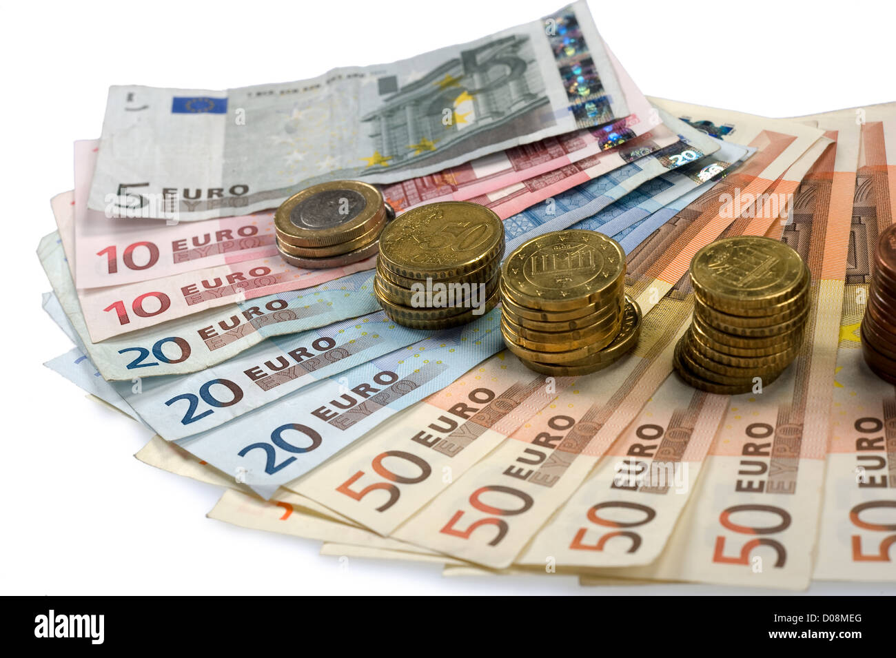Different currency of paper euro money Stock Photo - Alamy